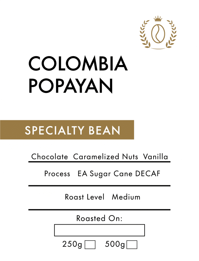 Buy Colombia Popayan DECAF Roasted Coffee Beans Online Malaysia - COFA ...